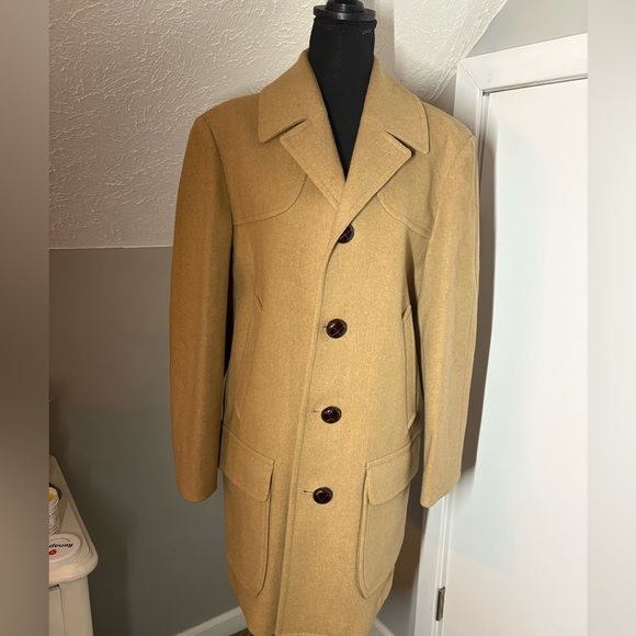 Pendleton | Jackets & Coats | Vintage 97s Mens Pendleton Virgin Wool Camel Peacoat Overcoat Sz ...